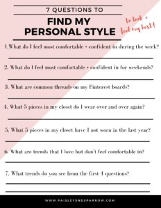 How to Find Your Personal Style - 7 Questions to Ask - Paisley & Sparrow