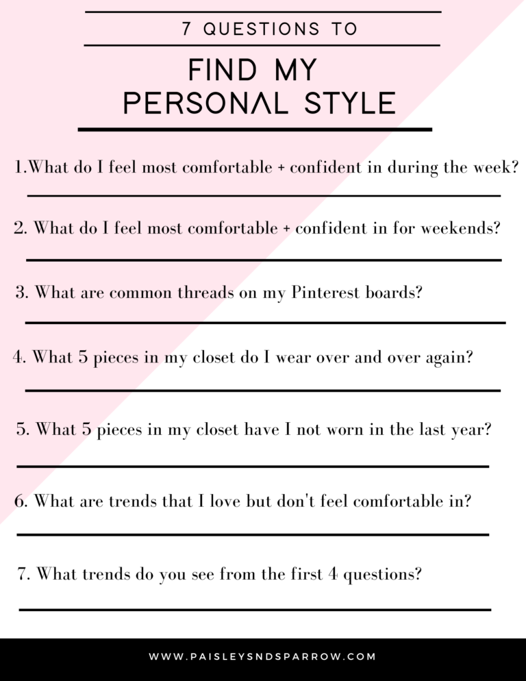 How to Find Your Personal Style - 7 Questions to Ask - Paisley & Sparrow