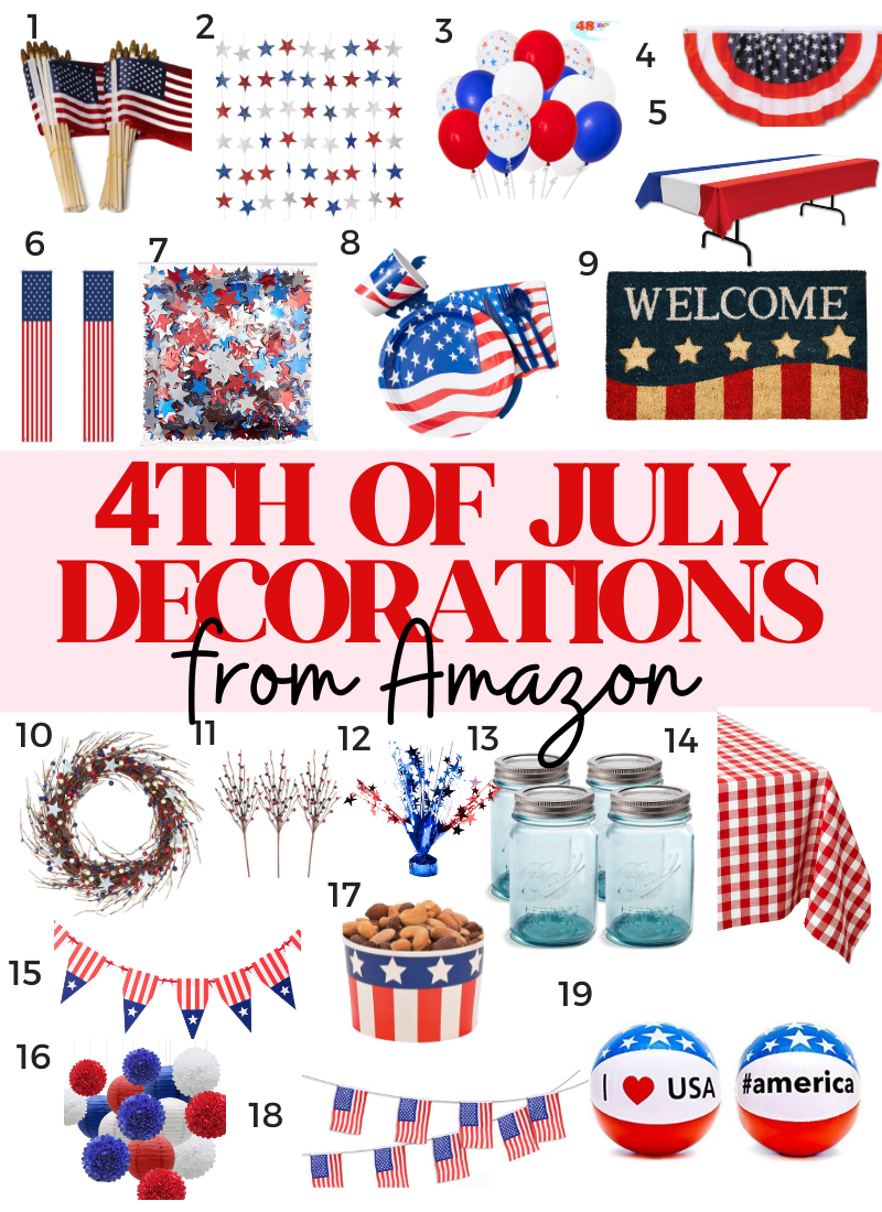 4th of July Decoration Ideas from Amazon - Paisley & Sparrow