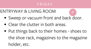 Easiest Weekly Cleaning Schedule + Free Printable Checklist - Paisley ...