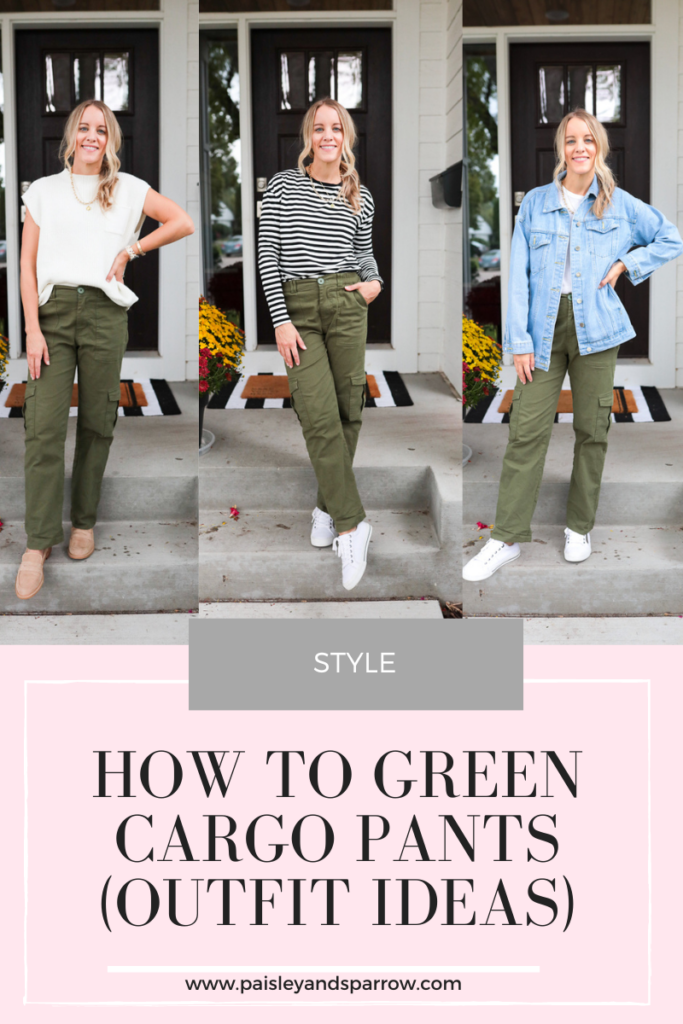 13 Stylish Green Cargo Pants Outfit Ideas for 2024 - Paisley & Sparrow