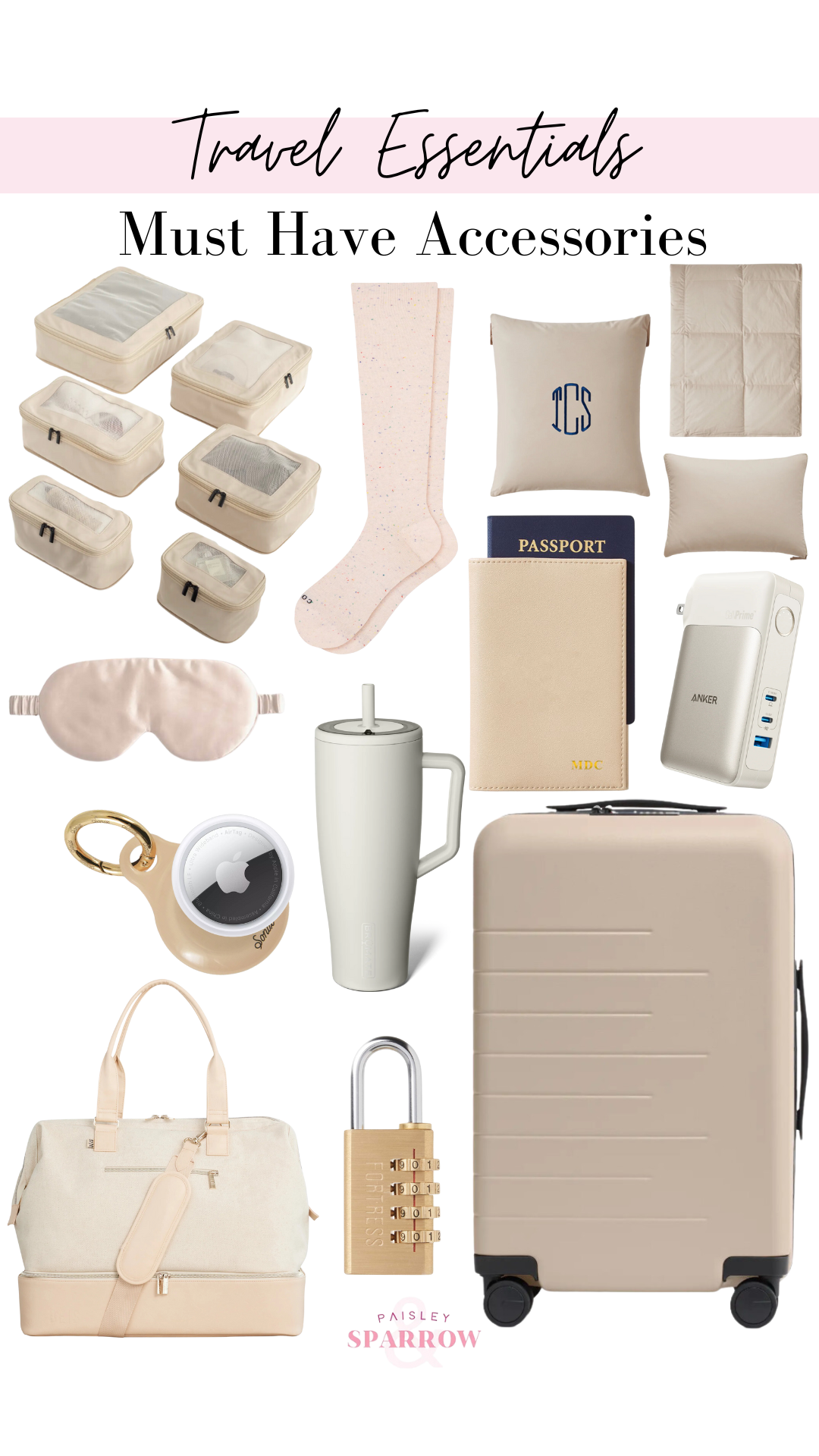 12 Travel Essentials: A Peek Into What’s in My Bag! - Paisley & Sparrow