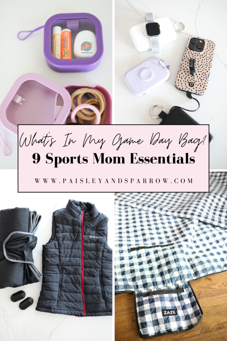 What's In My Game Day Bag? 9 Sports Mom Essentials - Paisley & Sparrow